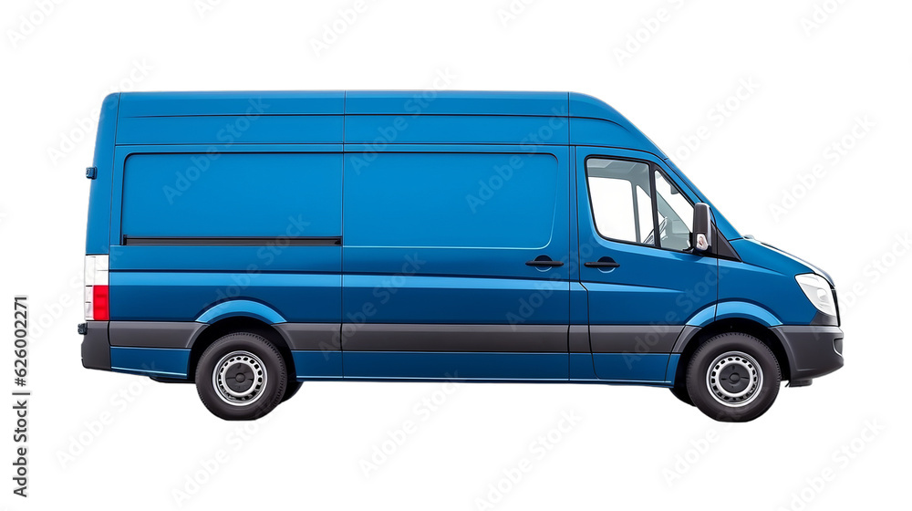 blue delivery van transparent background PNG Stock Illustration | Adobe ...