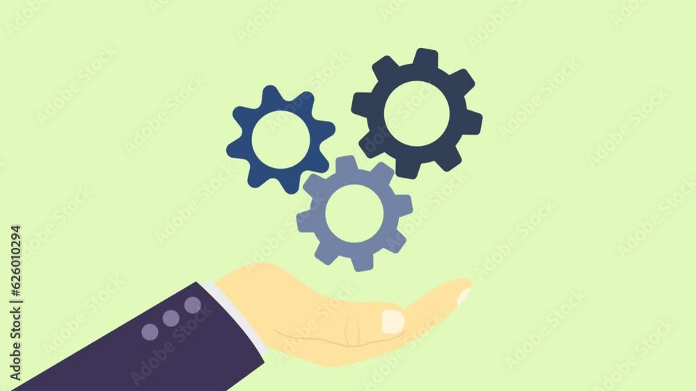 a mechanism for movement. spinning objects. animation of the ...