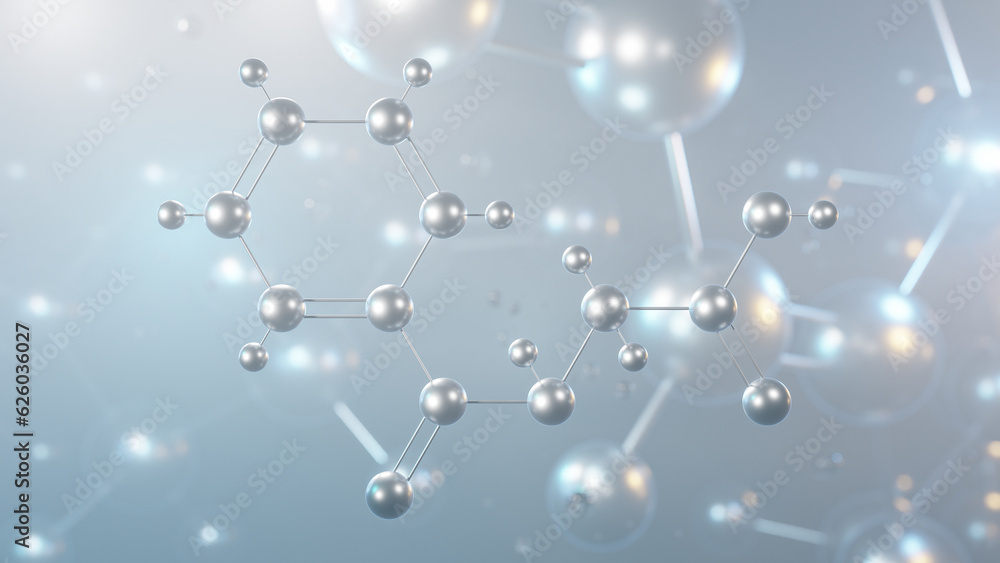 hippuric acid molecular structure, 3d model molecule, carboxylic acid ...