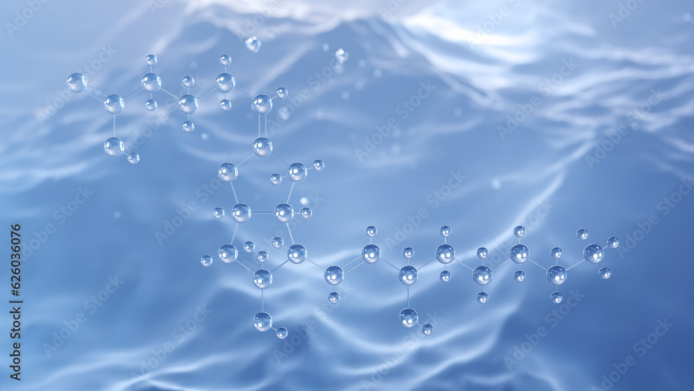 prostacyclin molecular structure, 3d model molecule, prostaglandin i2 ...