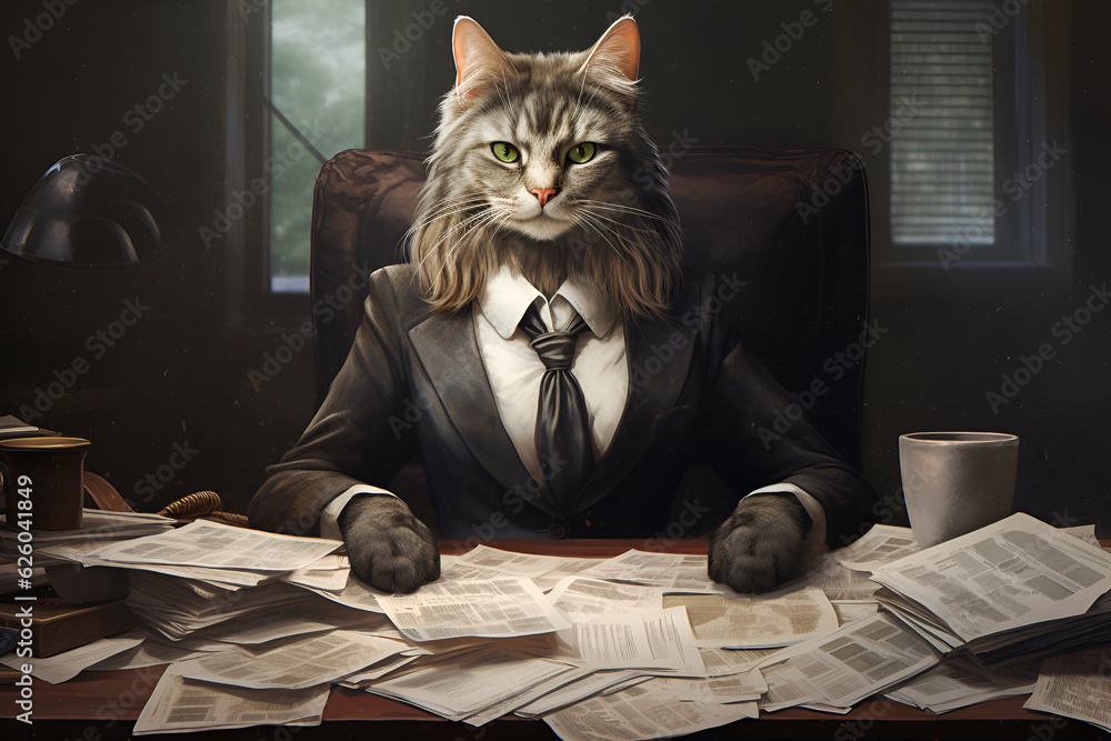 Generative AI, Humanised animals concept. funny character personage ...