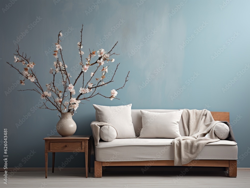 Modern & Luxury Interior Design of a Light Color Living Room. Sofa with ...