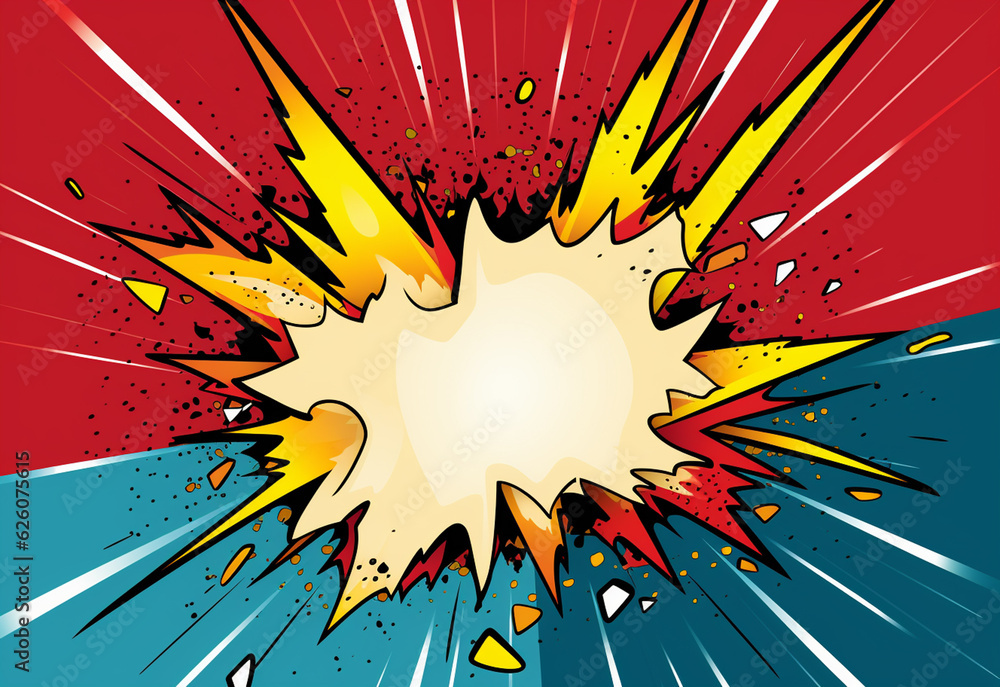 VIntage retro comics boom explosion crash bang cover book design with ...