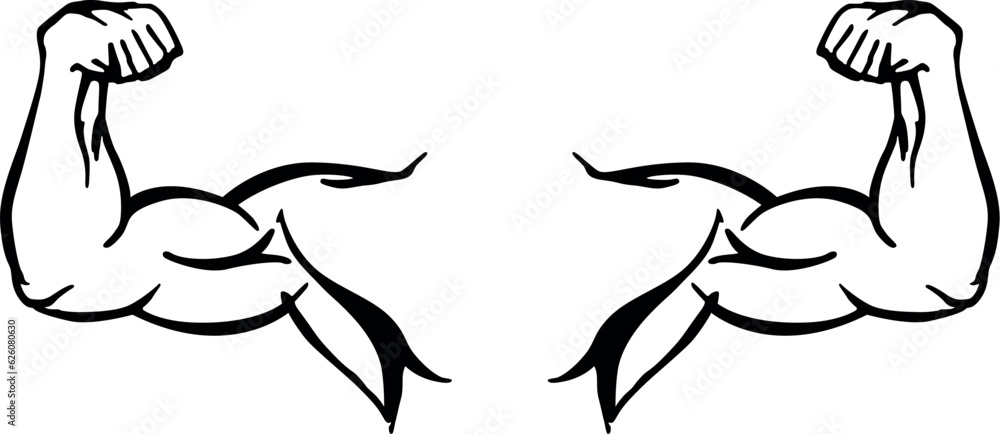 Vetor de Bodybuilder Bicep Cutfile, cricut ,silhouette, SVG, EPS, JPEG ...