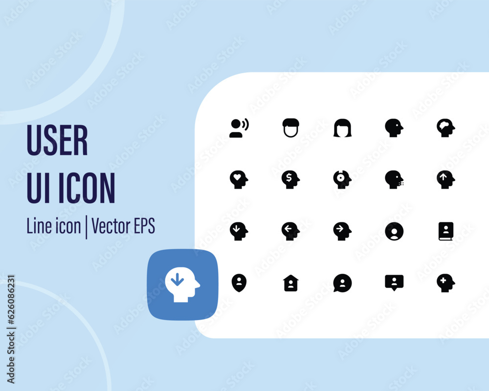 24x24 Pixel Perfect. Basic User Interface Essential Set. Line Outline ...