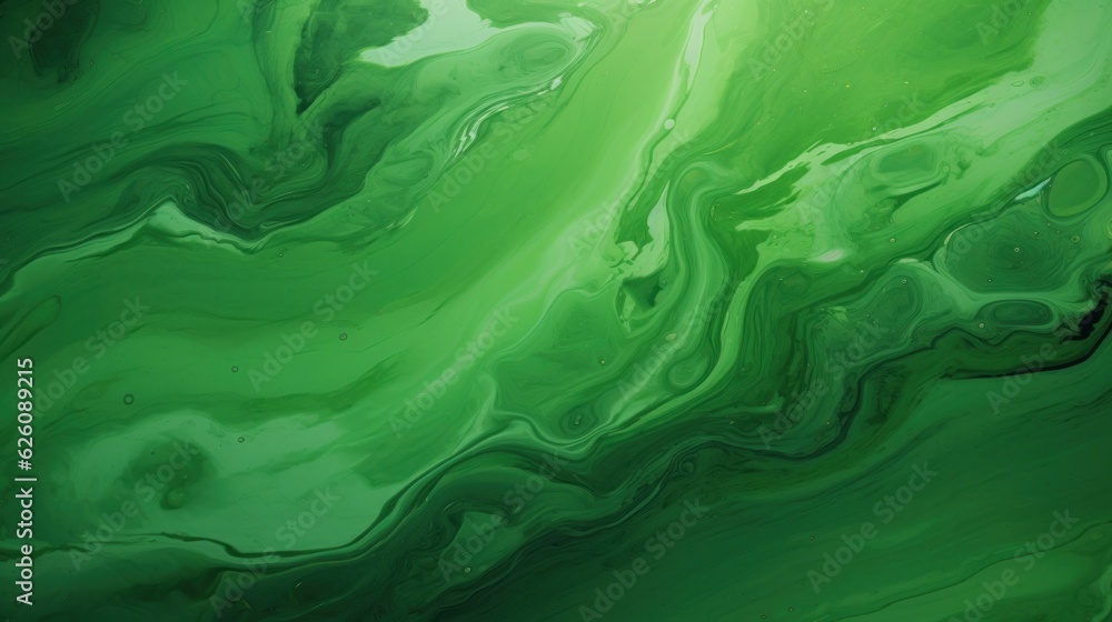Digital fluid liquid wave background. Green liquid marble glaze texture ...