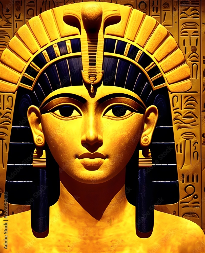 An image featuring the beautiful portrait of ancient Egyptian queen ...