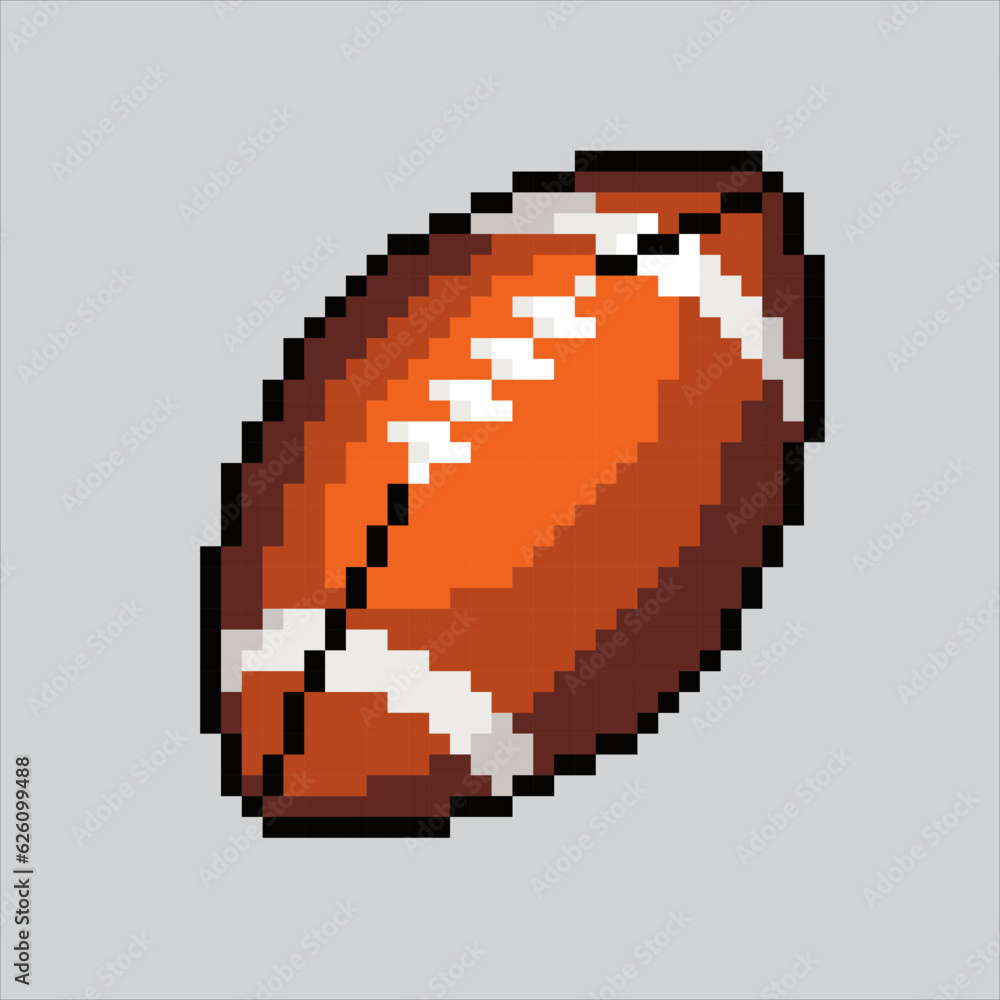 Pixel art illustration Rugby Ball. Pixelated Rugby Ball. Sports Rugby ...