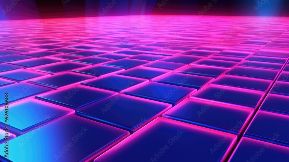 Cyberpunk neon light in retrowave geometric shape design, glowing light ...