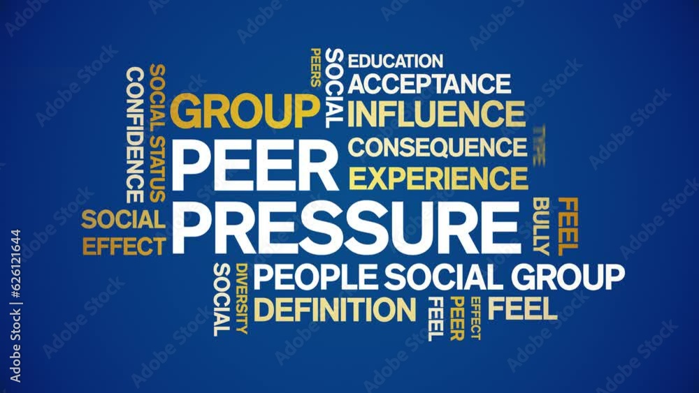 Peer Pressure animated tag word cloud;text design animation kinetic ...
