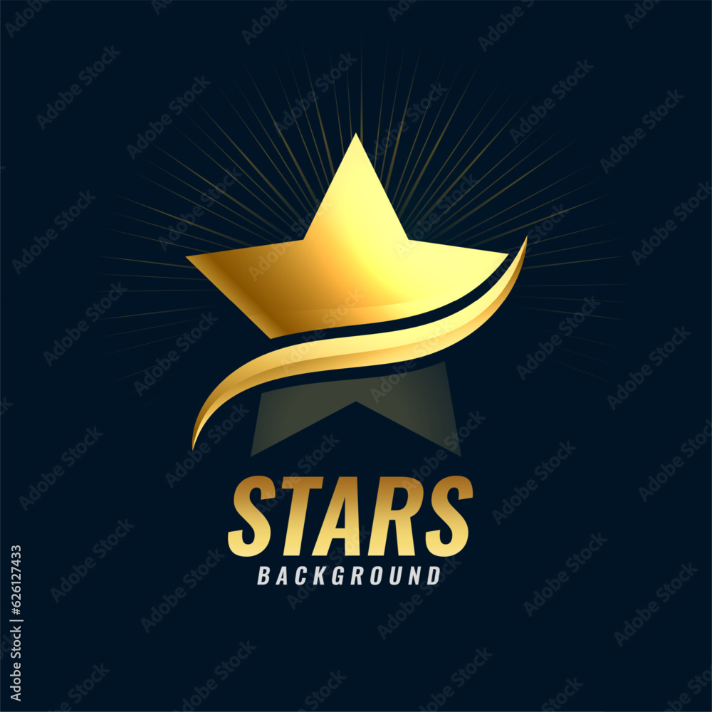 golden star background design shine like a superstar Stock Vector ...