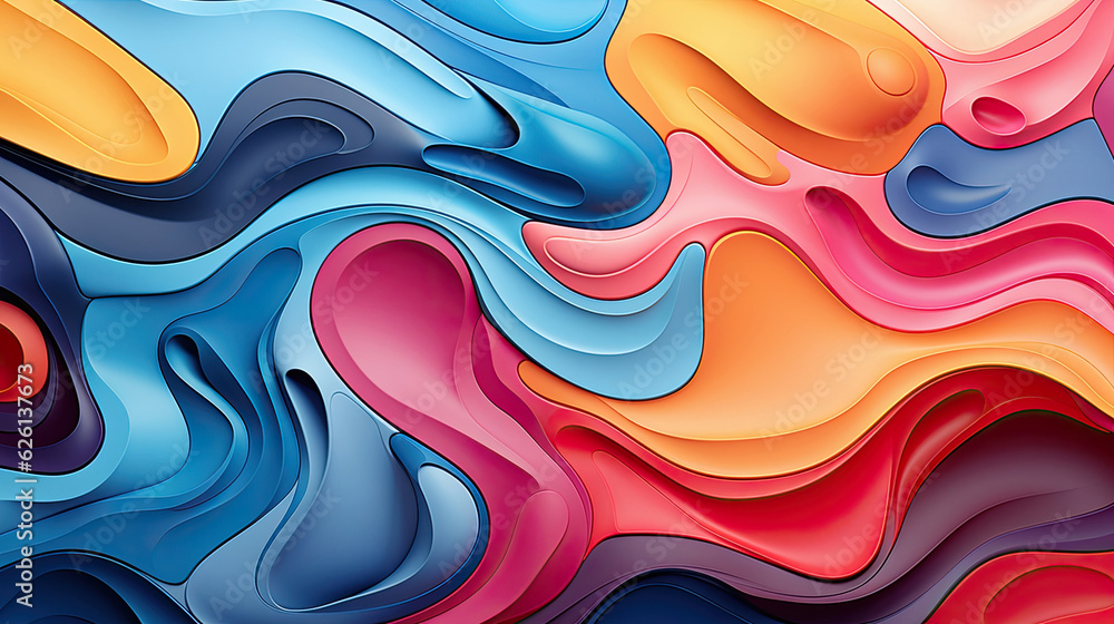 Unity-inspired abstract artwork using interlocking shapes, overlapping ...