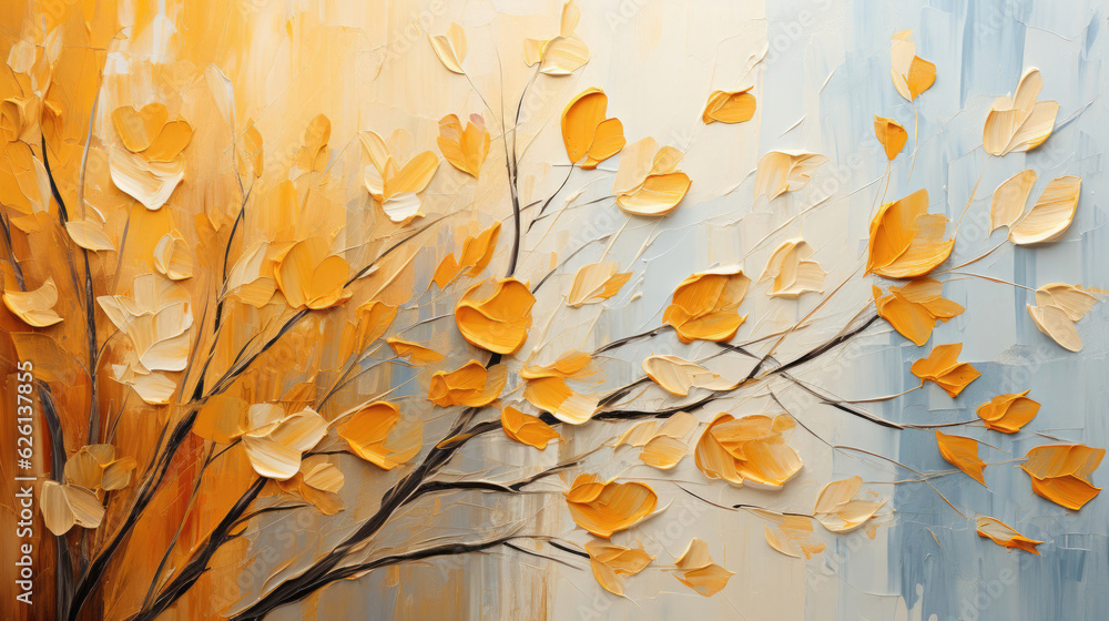 Background image rendering of autumn foliage in the style of digital ...