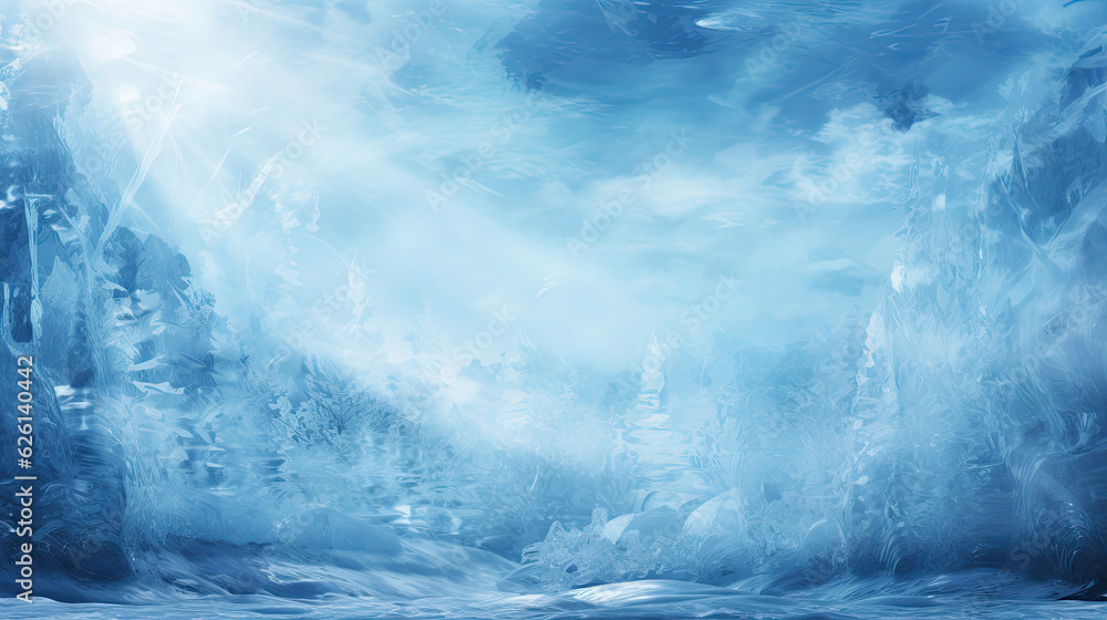 Background image of a frozen winter landscape rendered in an ...