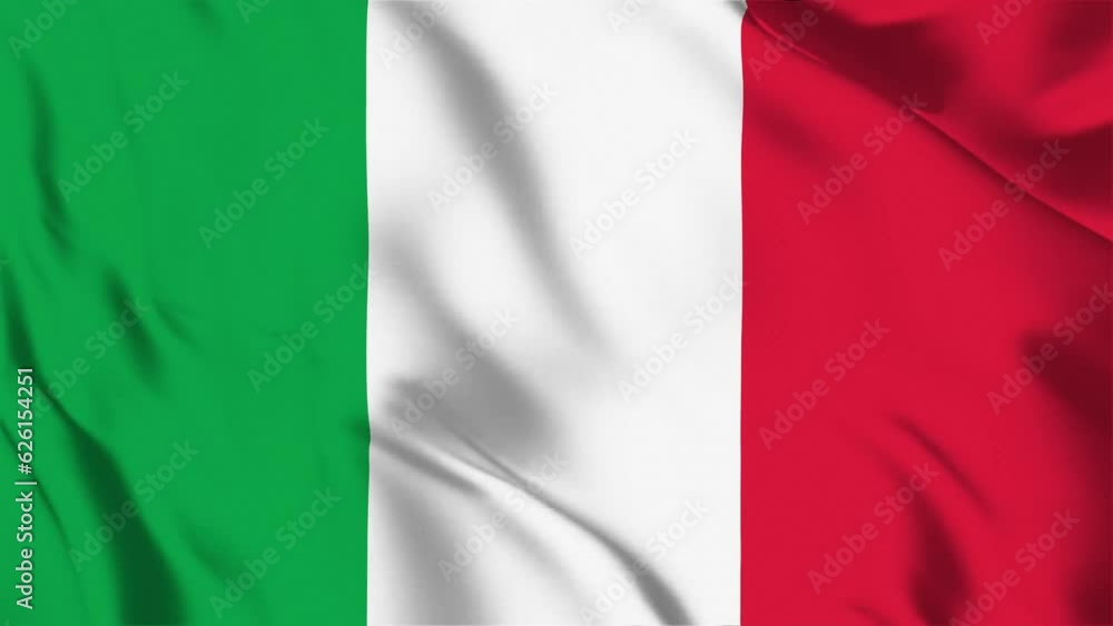 Italy flag background with seamless looping animation in 60 fps Stock ...