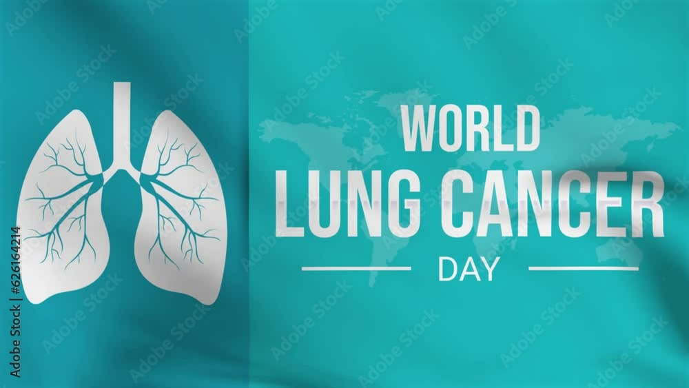 World Lung cancer day. Beautiful waving animation with lungs. 4k Useful ...