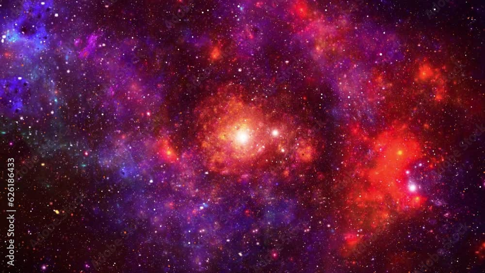 Vidéo Stock A virtual flight through stars and nebulas stars skies with ...