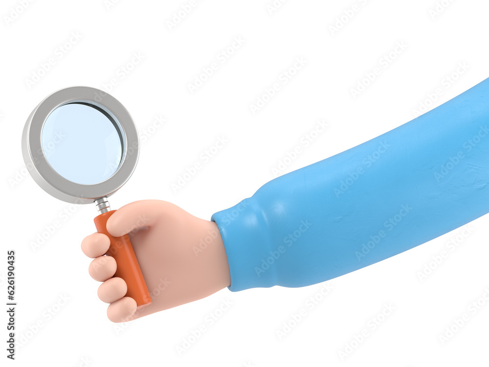 Transparent Backgrounds Mock-up.Businessman hand holding a magnifying ...