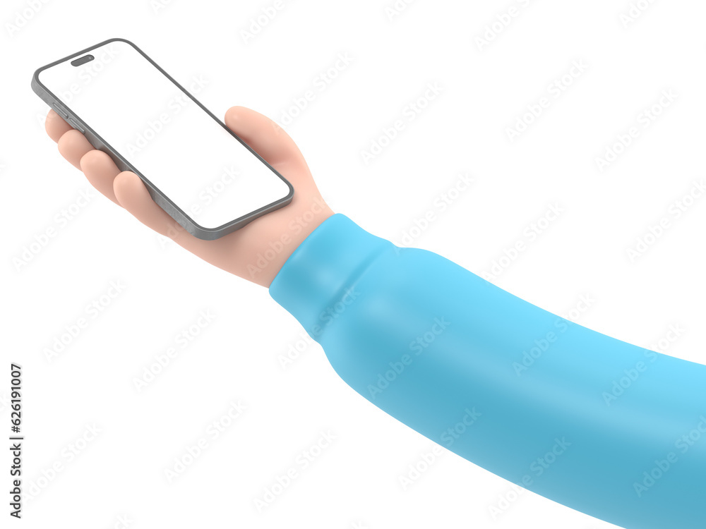 Transparent Backgrounds Mock-up.3d skinned hand touching smartphone ...