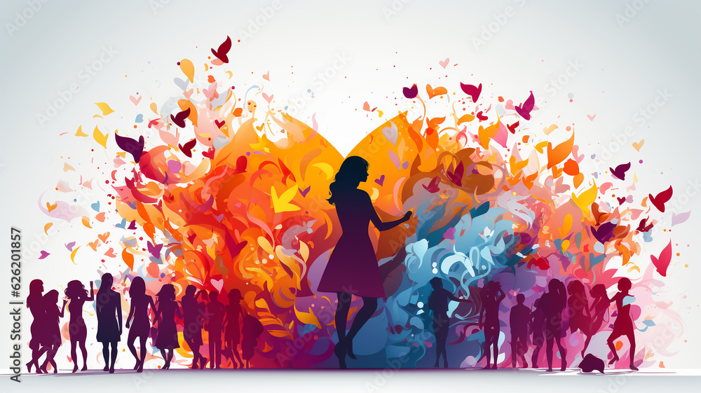 Image of Pride parade symbols, LGBT concept, pride flag, rainbow flag ...