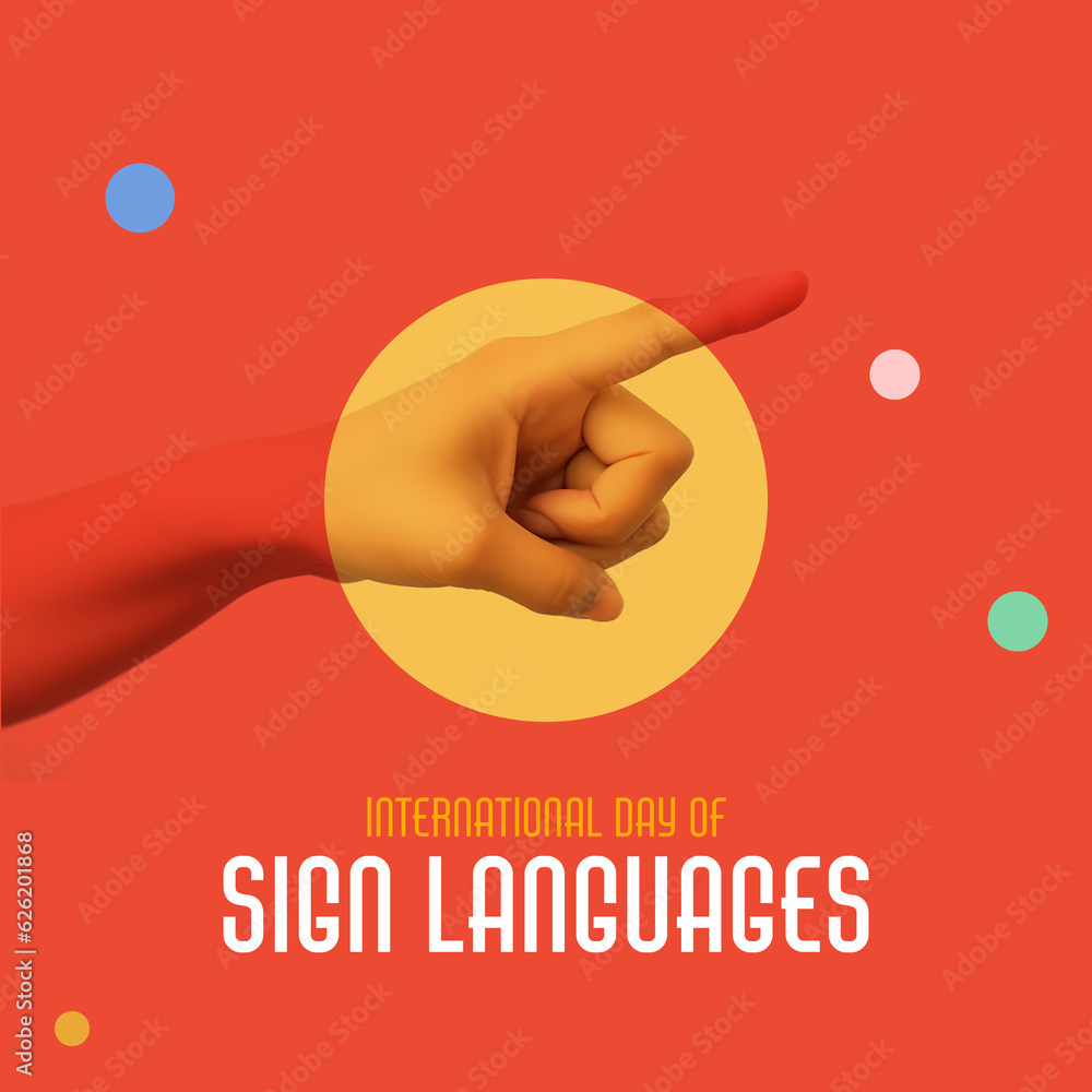 International Day of Sign Languages. Generative AI Stock Illustration ...