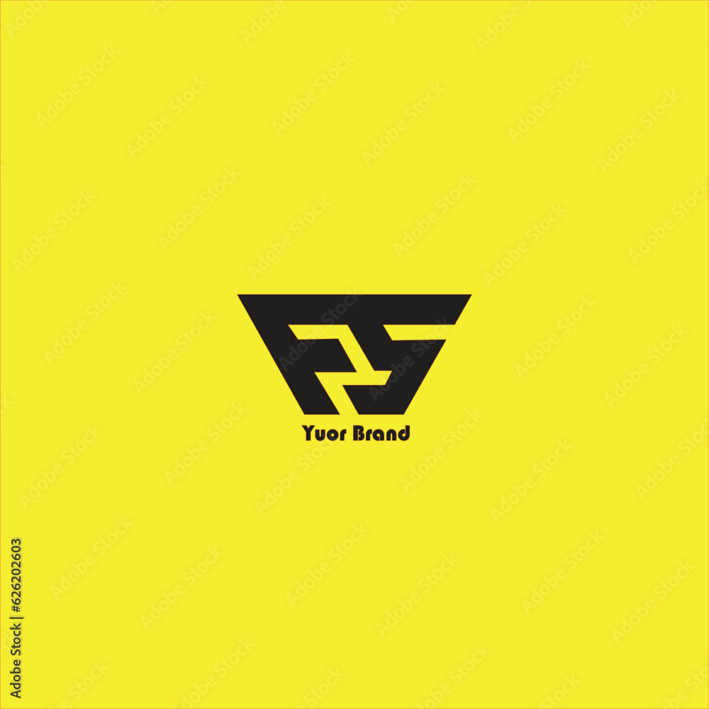 simple f and s letter logo design suitable for brand logos and others ...