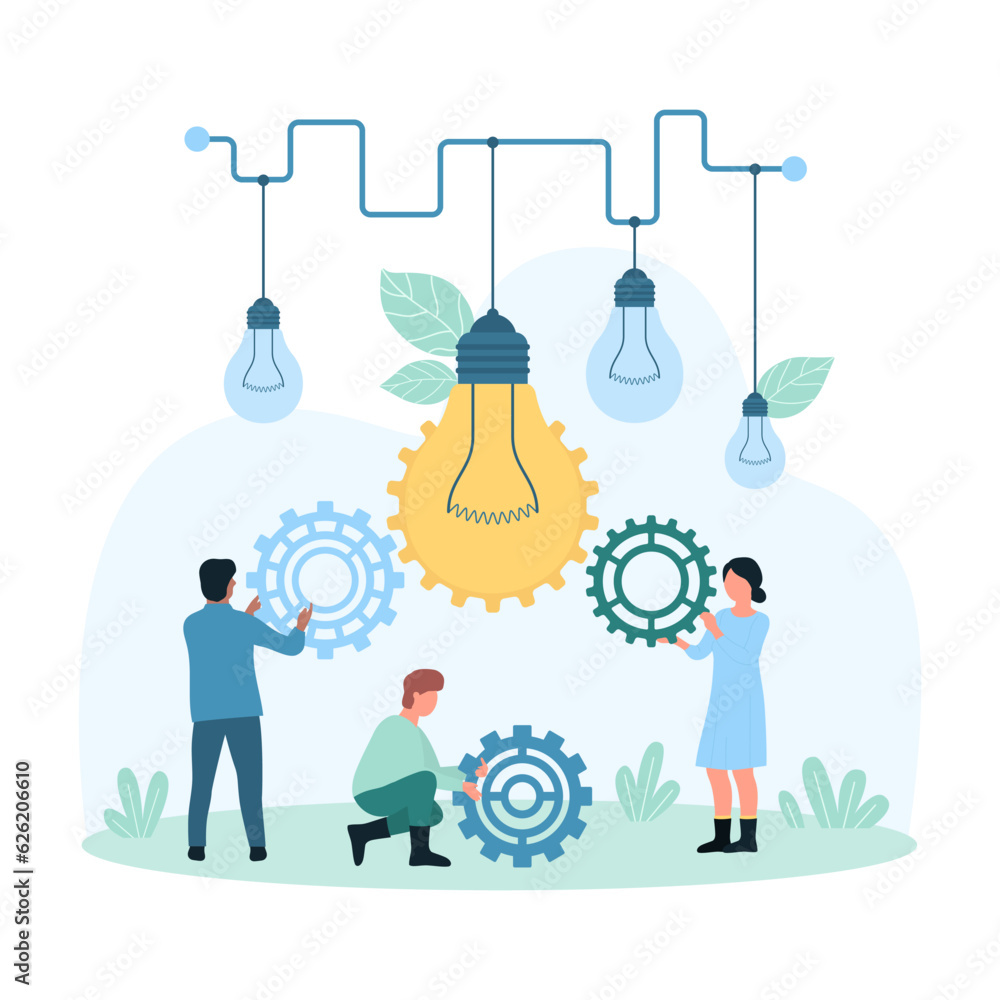 Creative business idea, implementation of innovation vector ...
