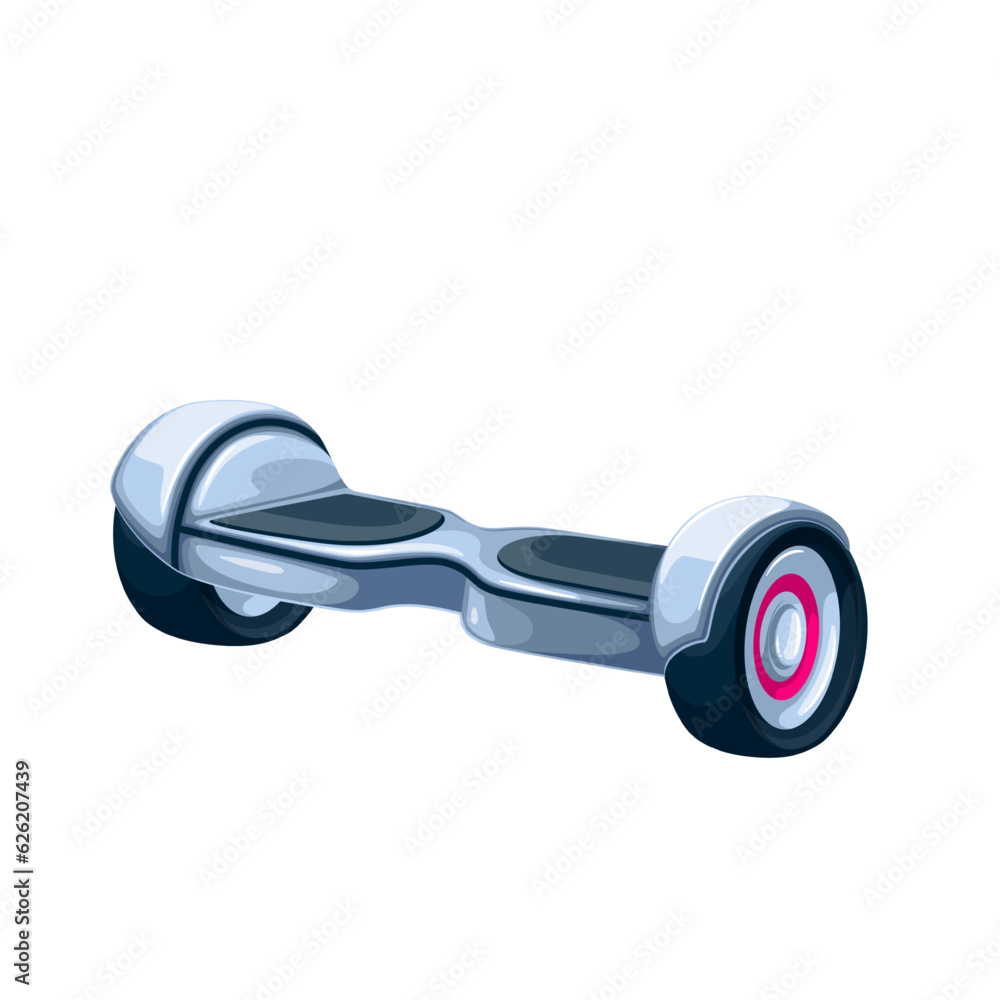 Gyroscooter hoverboard vector illustration. Cartoon isolated electric self balancing gyro ...