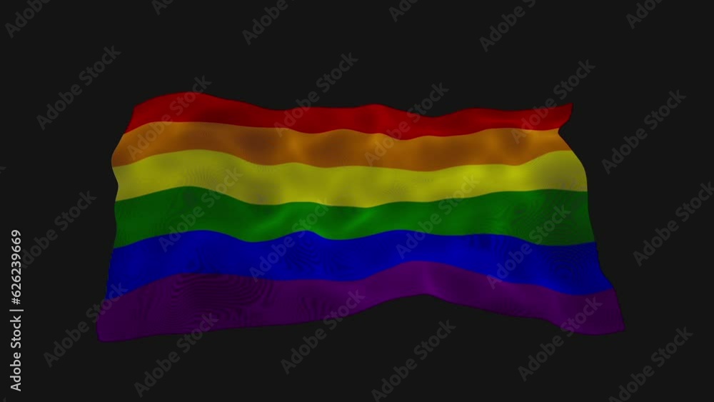 Pride-Flag animation, Animation einer Regenbogenflagge, LGBTQ community ...