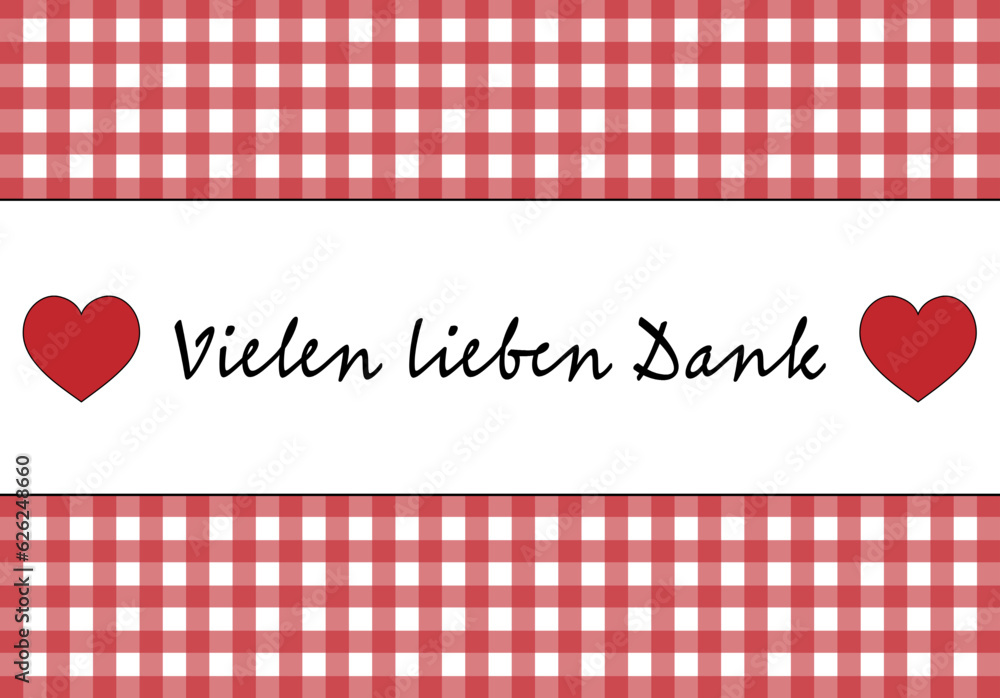 Vielen lieben Dank - Schriftzug in deutscher Sprache. Danksagungskarte ... Vielen lieben Dank - Schriftzug in deutscher Sprache. Danksagungskarte ...