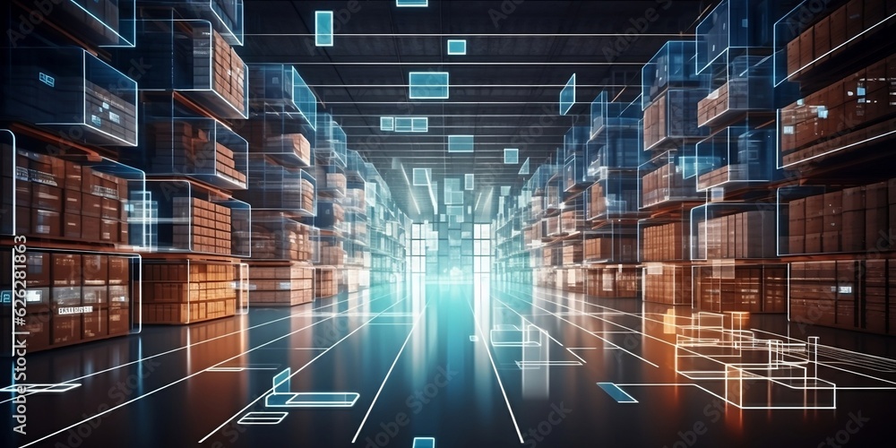 Futuristic Technology Retail Warehouse: Digitalization and ...
