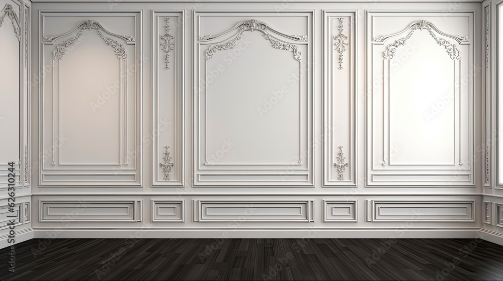 Three-Dimensional Wall Panels in Modern Classic Apartment Interior with ...