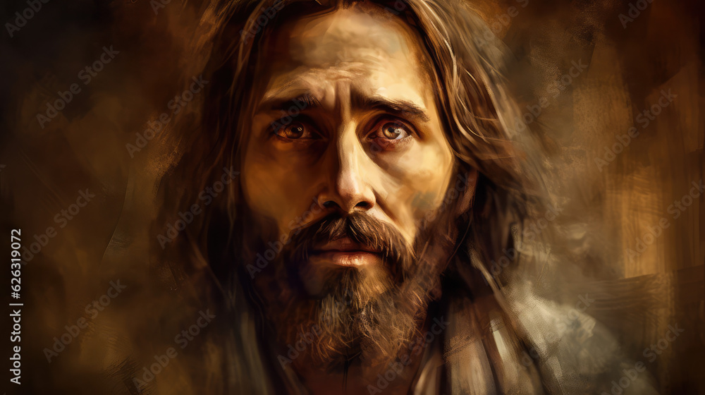 Jesus Christ, Savior of mankind, generative AI picture. Stock ...
