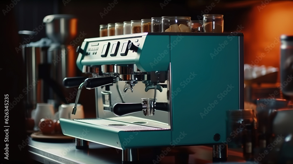 Process of coffee making using coffee machine at restaurant by talanted ...