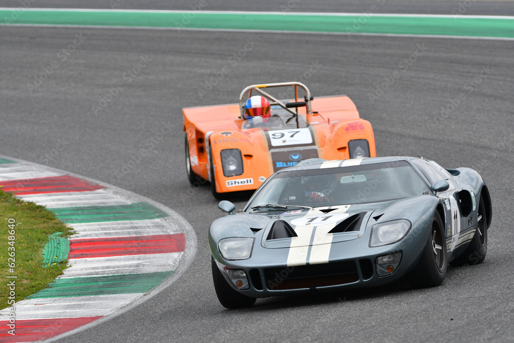 Scarperia, 2 April 2023: Ford GT40 C of year 1965 in action during ...