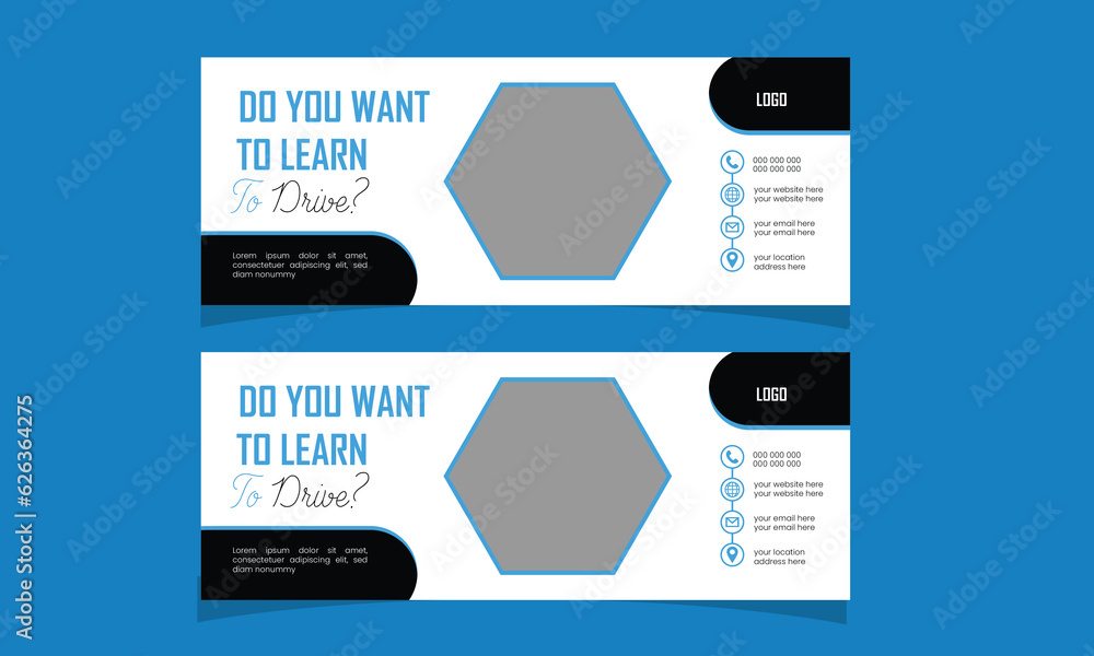 Car driving Facebook cover banner template, Facebook cover banner ...