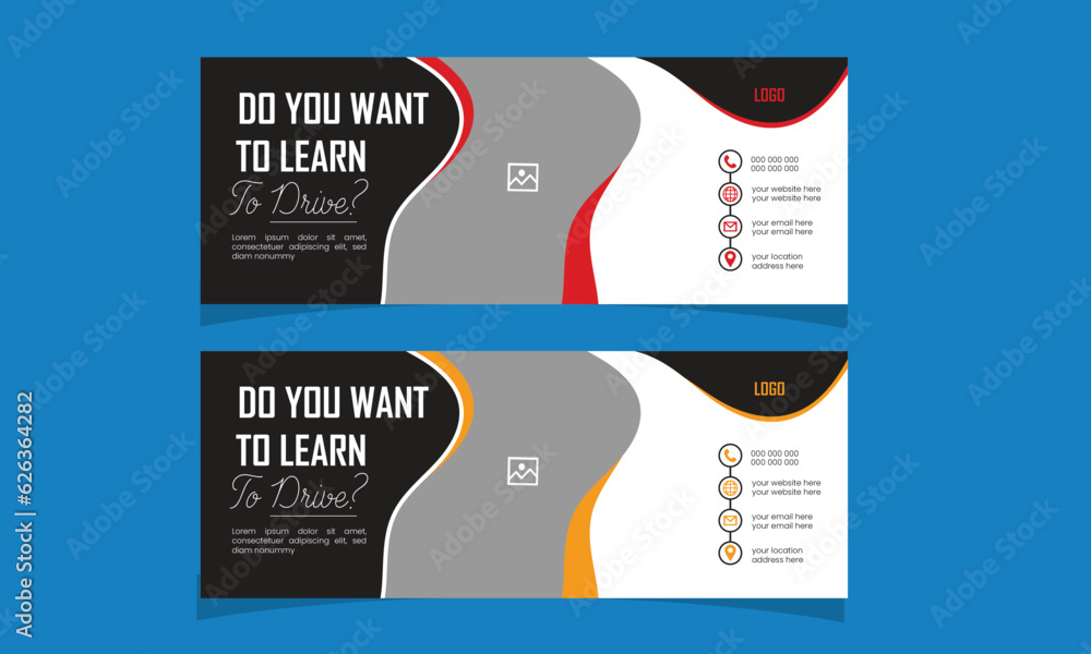 Car driving Facebook cover banner template, Facebook cover banner ...