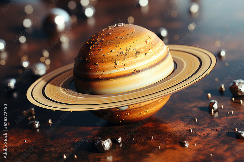 The majestic rings of Saturn captured in all their glory, showcasing ...