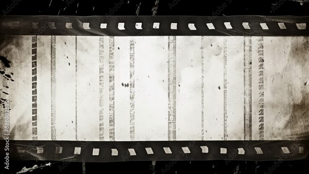 vintage grungy film frame isolated on white background texture overlay ...