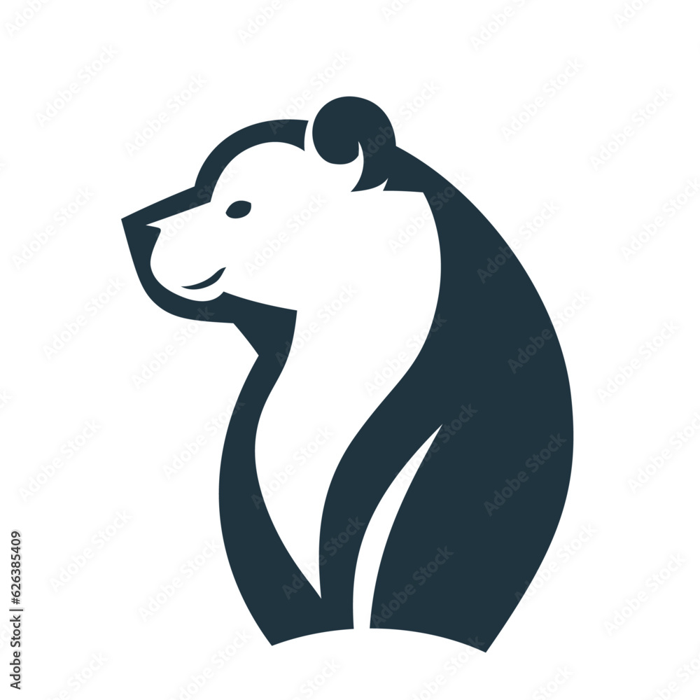 Simple Bear company logo template , black bear, brown bear ,bruin ...