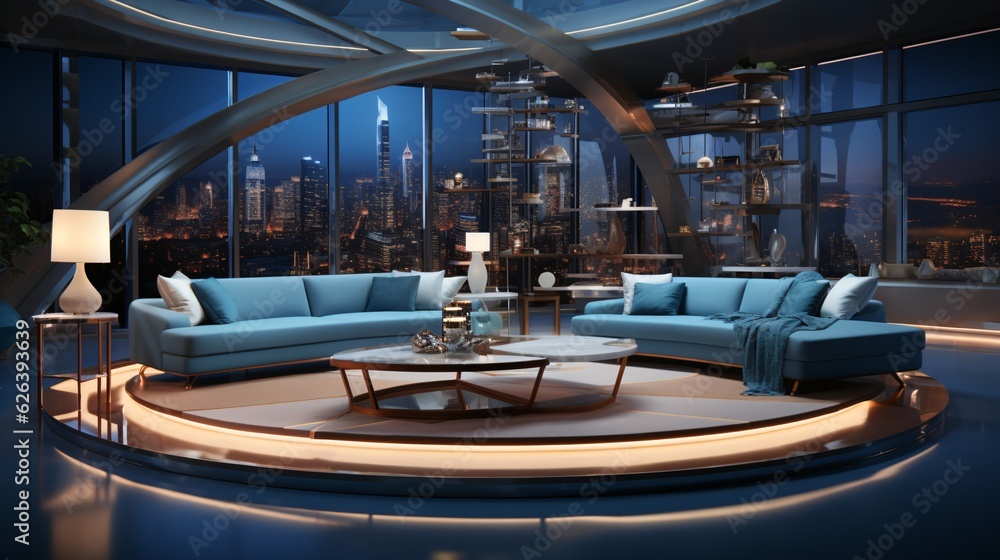 Tv Studio. Backdrop for TV shows .TV on wall. News studio. The perfect ...