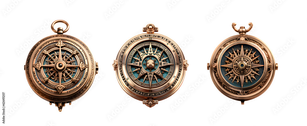 classic compass isolated on transparent background ,generative ai Stock ...