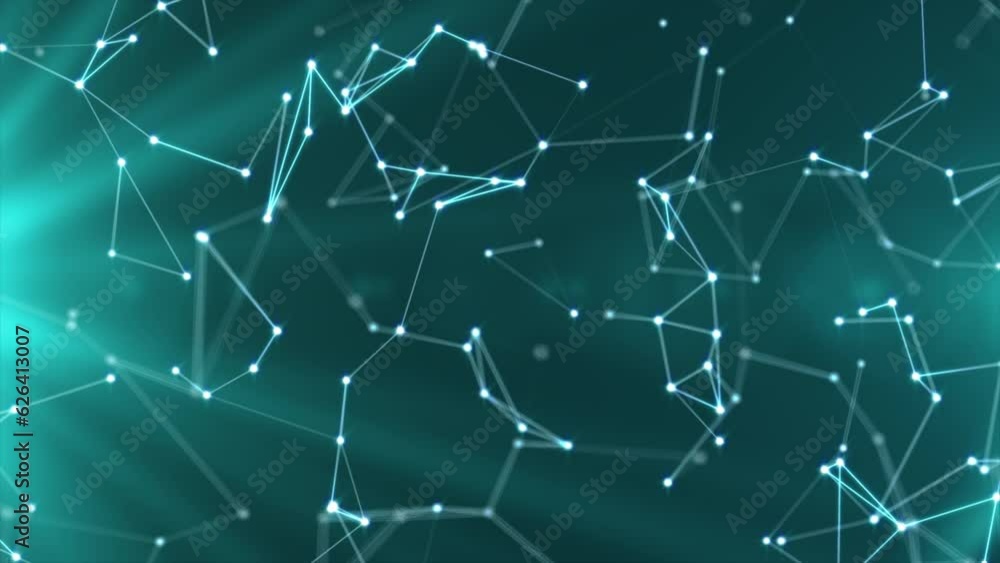 Abstract digital plexus background of white shining lines and dots. Minimalistic geometric ...