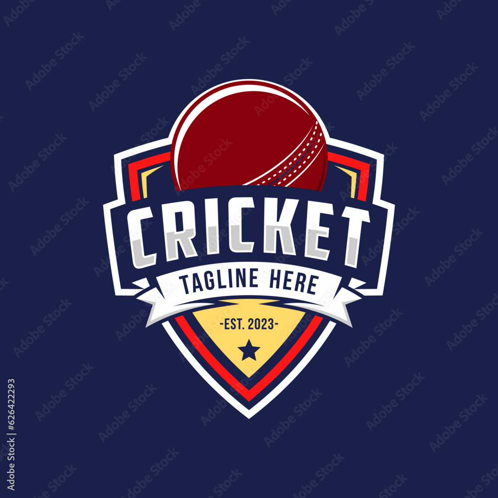 Logo for cricket sport team, competition badge and label, vector ...