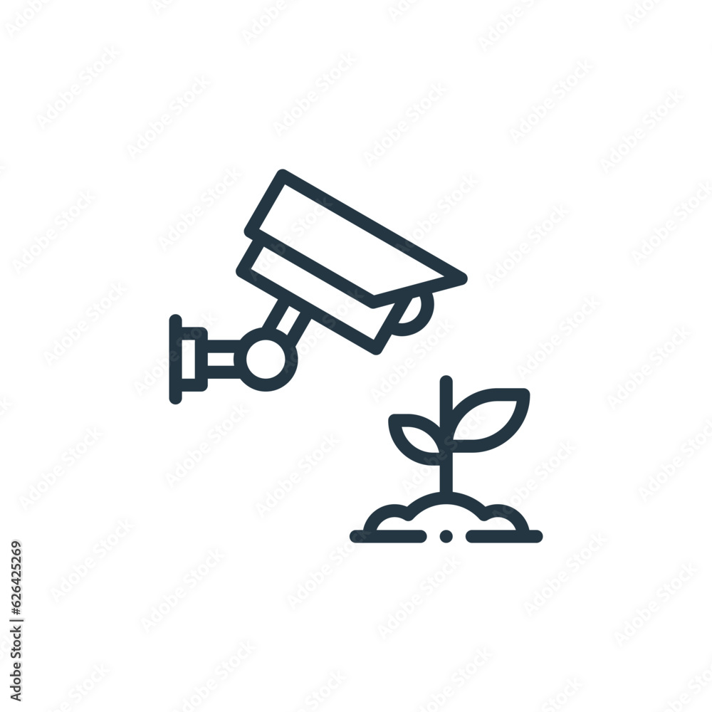 cctv camera icon from outline greenhouse collection. Thin line icons ...