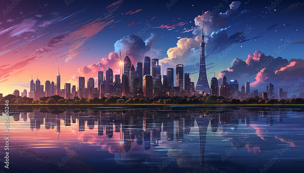 shiny pixel art a cityscape ultra detailed hyper realistic modern ...