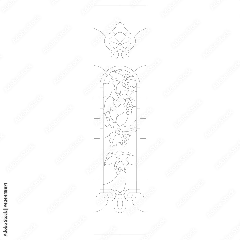 stained glass templates, round elements for stained glass windows ...