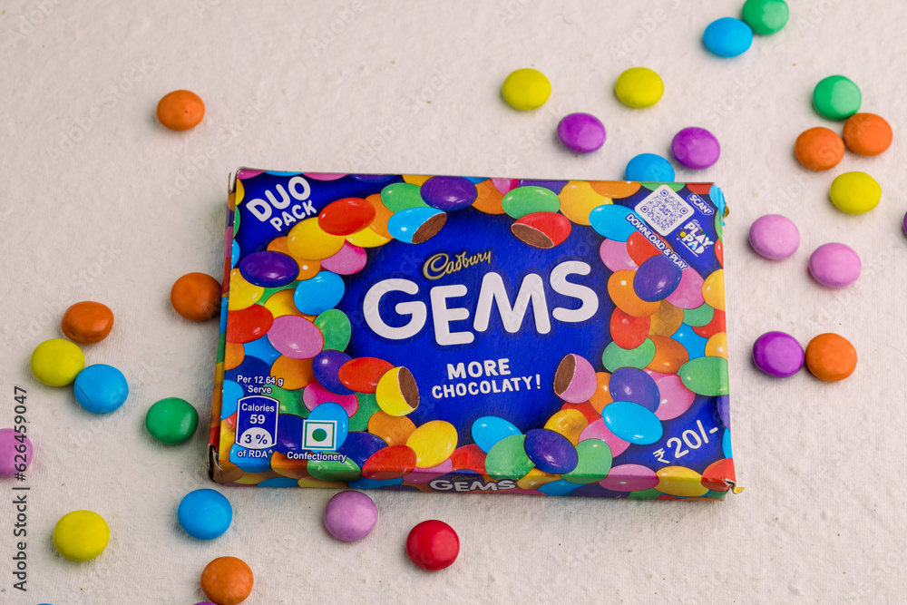 Cadbury gems chocolate Stock Photo | Adobe Stock