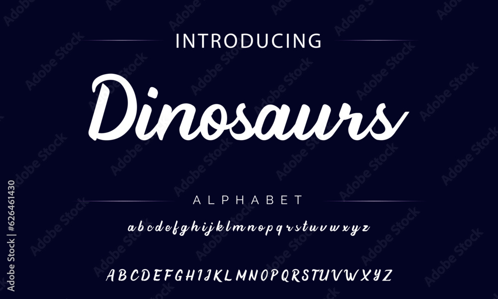 Dinosaurs Best Alphabet Beautiful Calligraphy Signature Font lettering ...