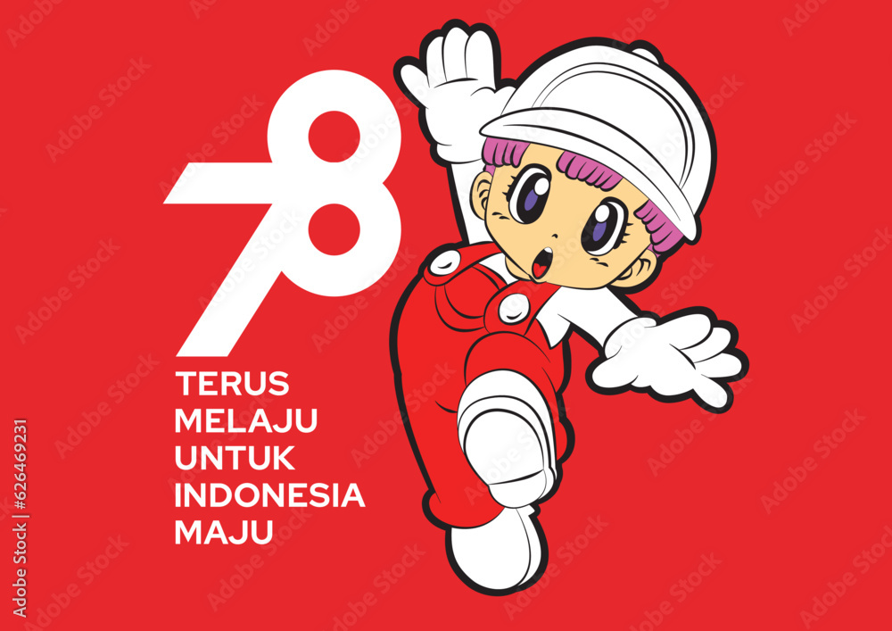 17 agustus template background for indonesia independence day Stock ...